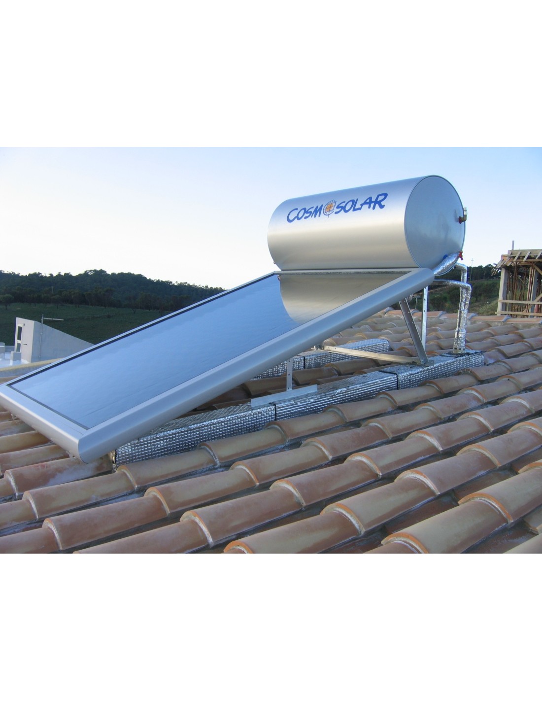 Cosmosolar CS-120Lt IS / 2.0m² Inox Τριπλής Ενέργειας Με Επιλεκτικό Συλλέκτη | AbaxTherm